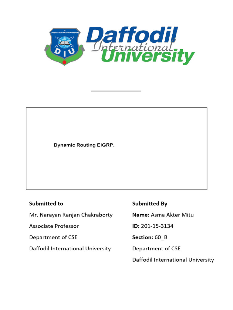 Lab 04 Dynamic Routing Eigrp Pdf Computer Network Router Computing