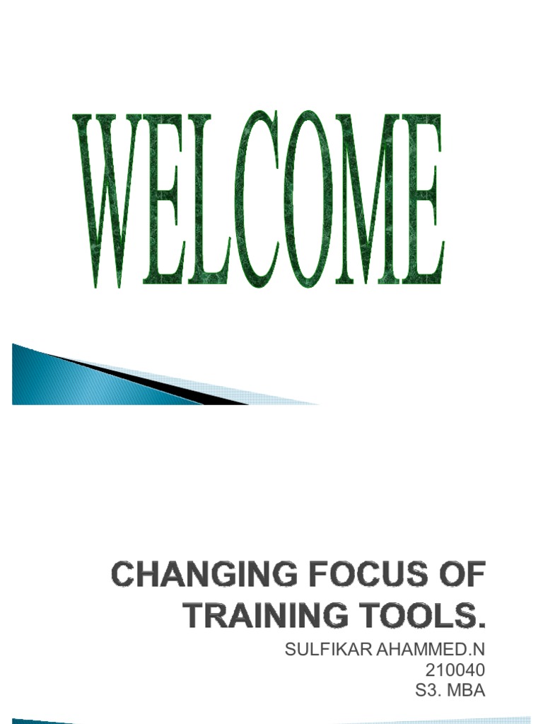 Changing Focus On Training Tools | PDF
