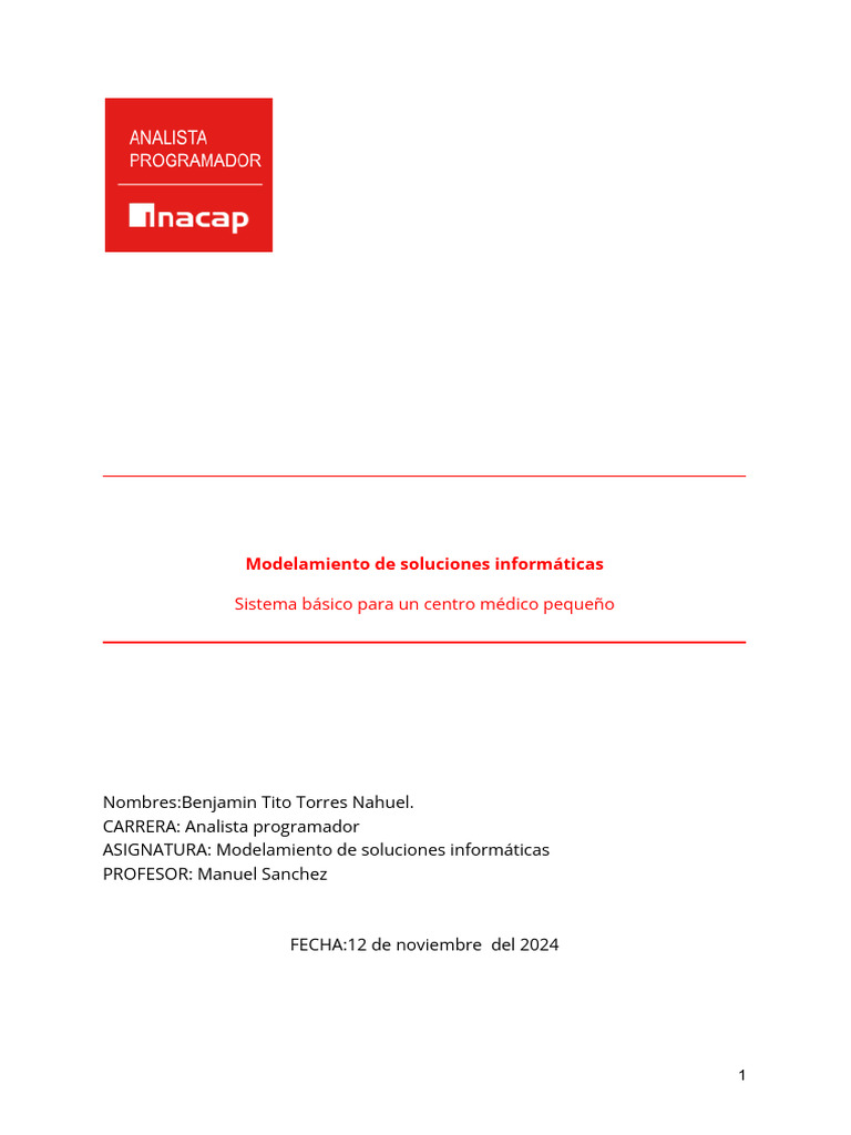 Informe1 - Modelamiento - de - Soluciones - Informaticas - Torres - Benjamin | PDF | Historial ...