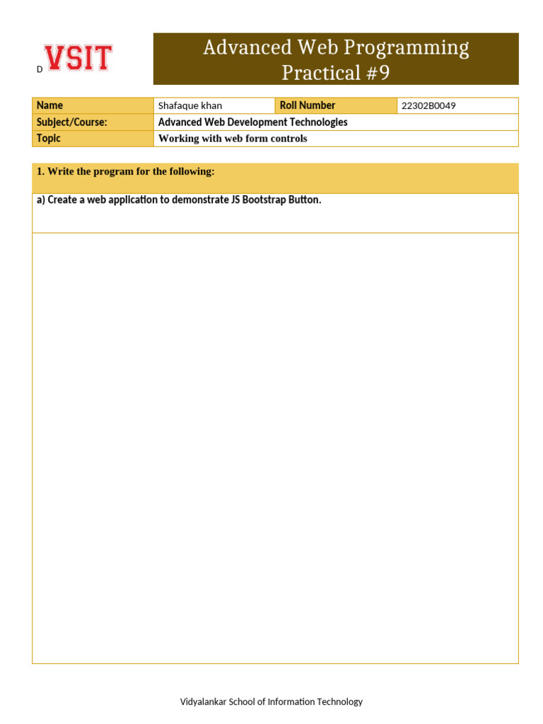 AWD Practical 2 | PDF