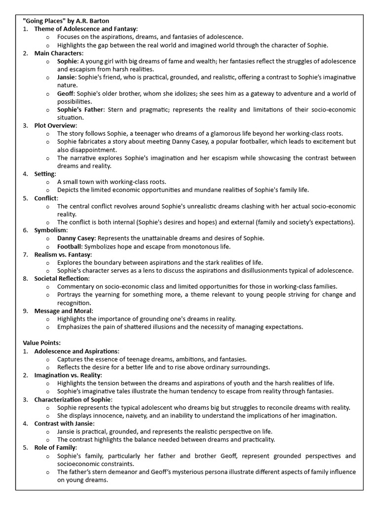 Going Places Notes | PDF