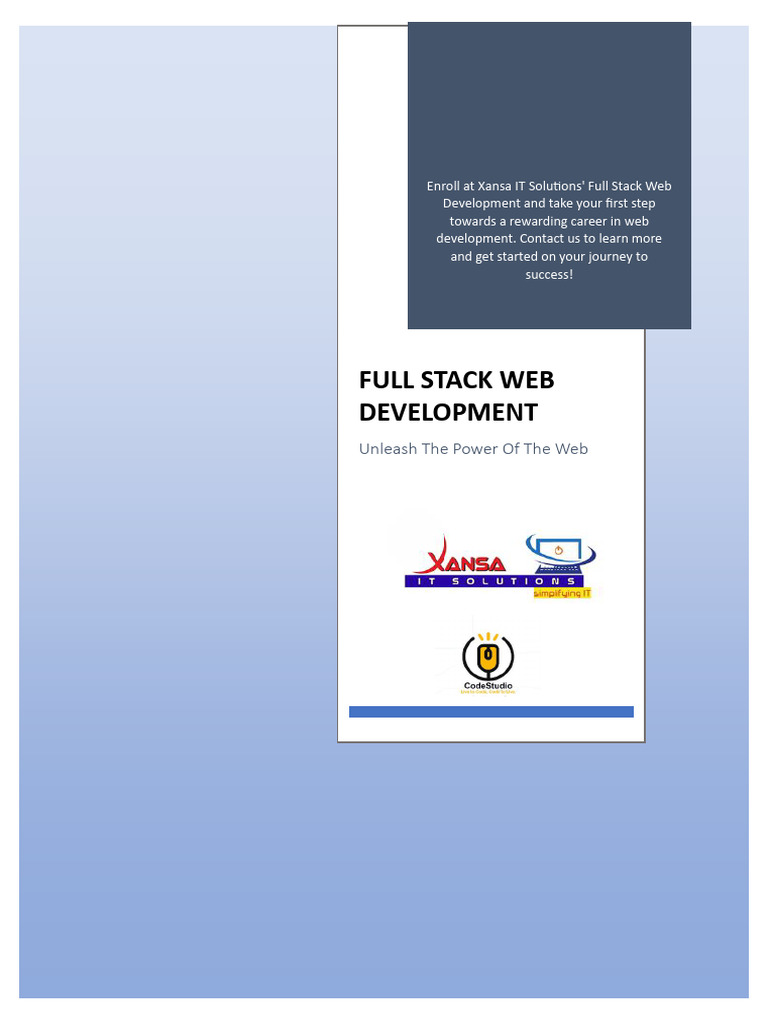 Full Stack Web Development - 3803ca87 b71d 49d8 Adb3 476da7978246 | PDF | Php | Html Element