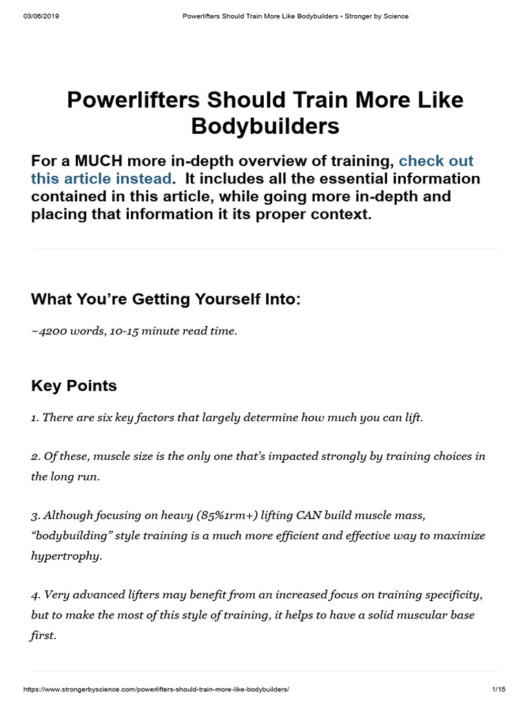 Powerlifters Should Train More Like Bodybuilders - Stronger by Science ...