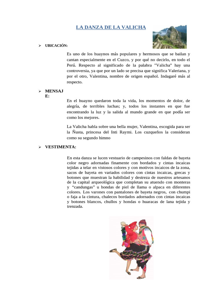 La Danza de La Valicha | PDF