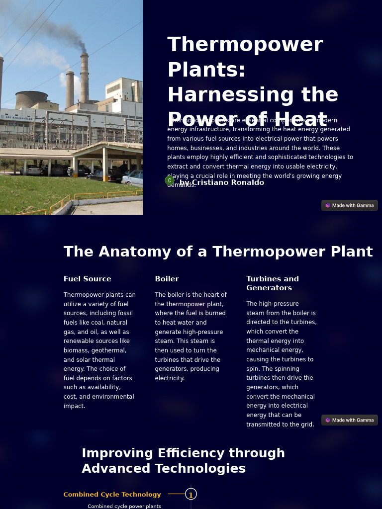 Thermopower Plants Harnessing The Power of Heat | PDF | Electricity ...
