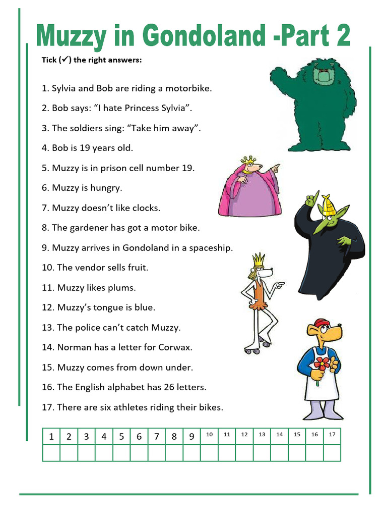 Muzzy in Gondoland: Key Facts | PDF