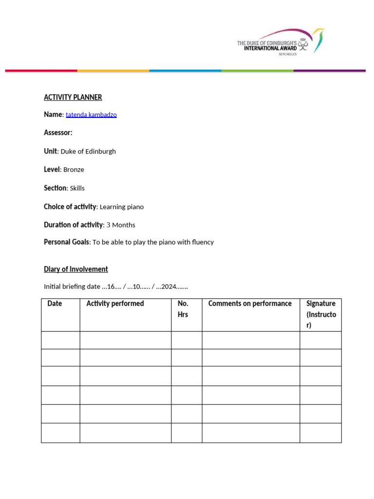 Skills Activity Sheet New | PDF