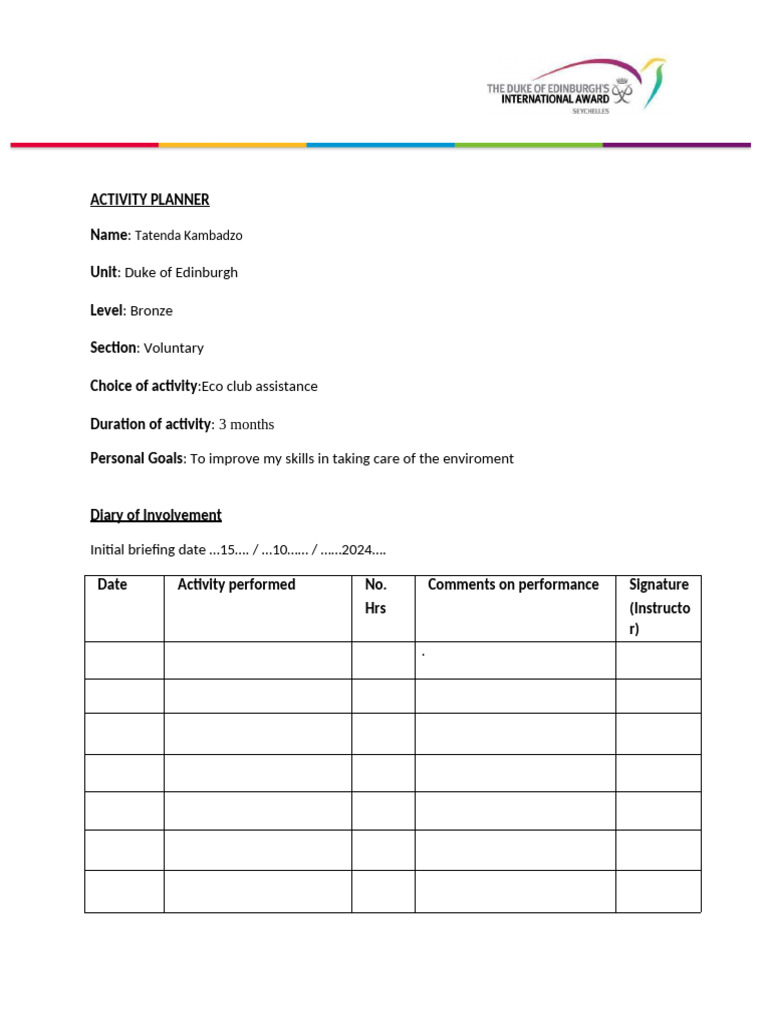 Volunteering Activity Sheet New | PDF