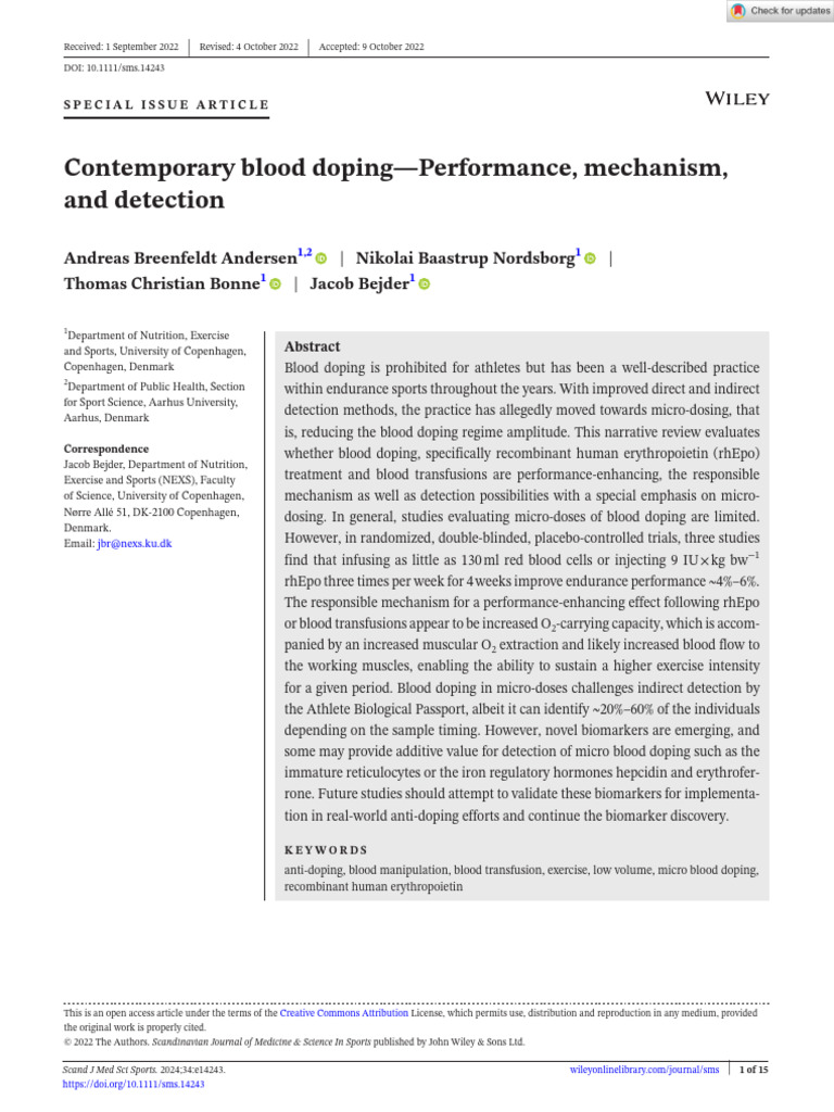 Scandinavian Med Sci Sports - 2022 - Breenfeldt Andersen - Contemporary ...