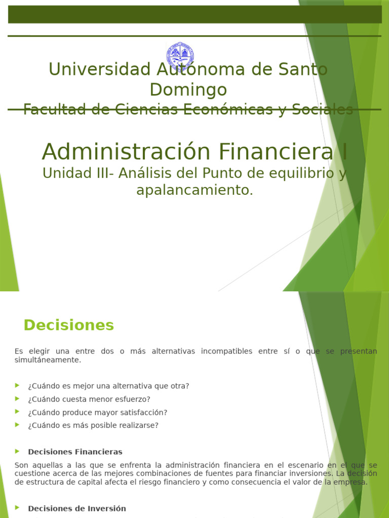 Unidad III Analisis de Punto de Equilibrio y Apalancamiento | PDF | Apalancamiento (Finanzas ...