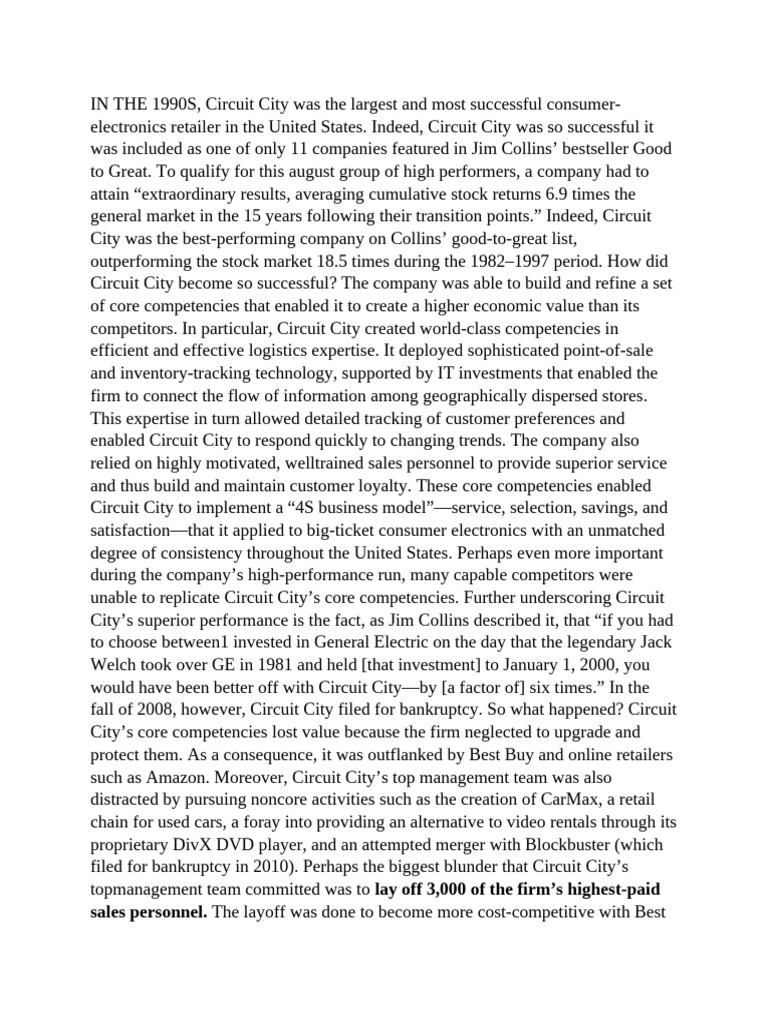 case | PDF | Competitive Advantage | Retail
