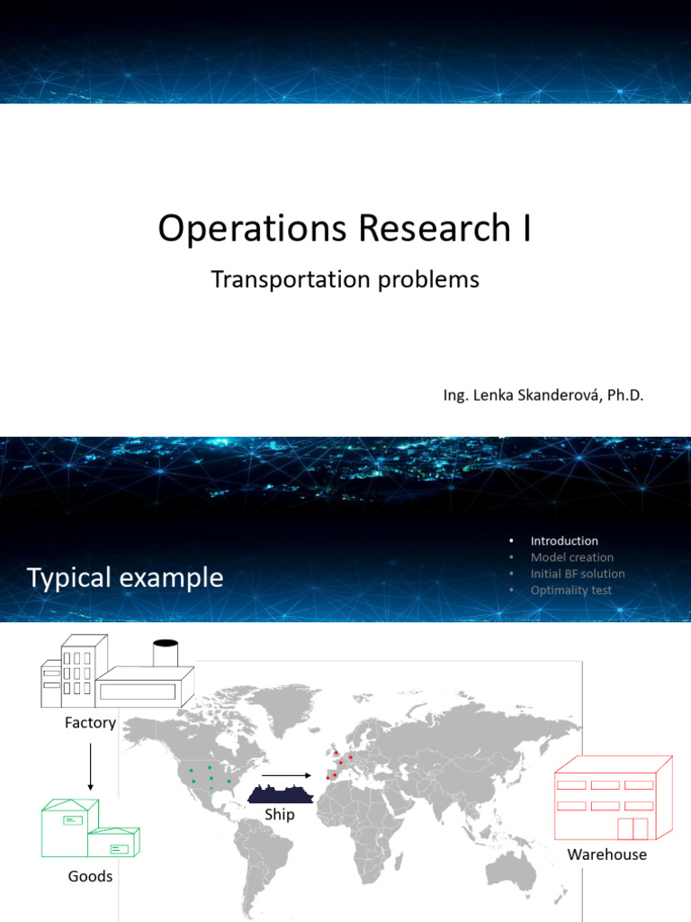 Transportation Problem | PDF | Operations Research | Computational Science