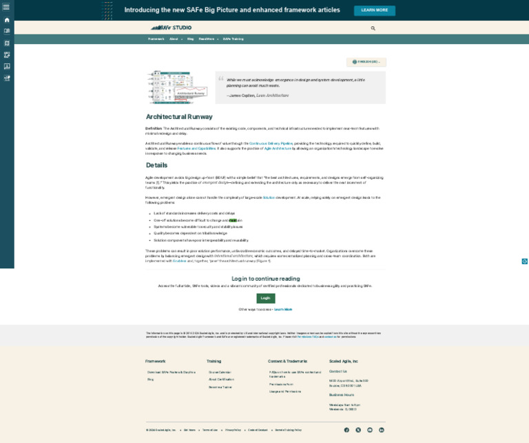 Architectural Runway - Scaled Agile Framework | PDF | Agile Software Development | Interoperability