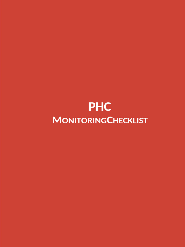 PHC Supportive Supervision Checklist | PDF | Pregnancy | Postpartum Period