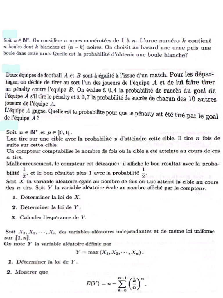 Sol TD2 EHTP Probas | PDF