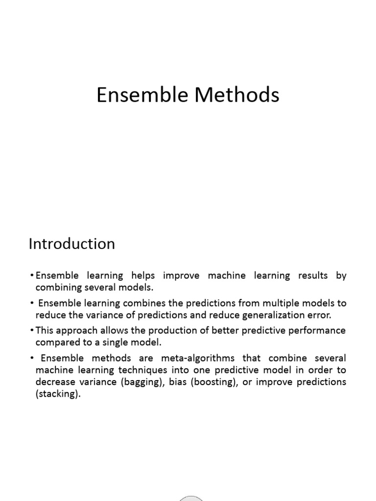 Ensemble Methods.pptx | PDF | Bootstrapping (Statistics) | Machine Learning