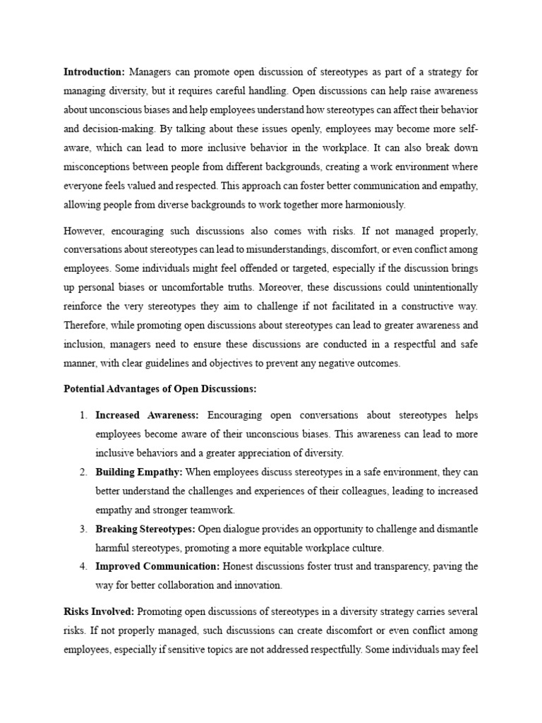 HRM Assignment 2 CH-2 | PDF | Stereotypes | Empathy