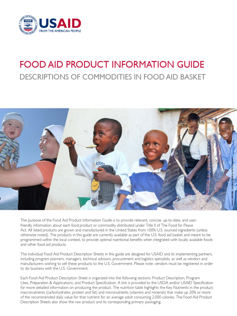 FoodAidProduct InfoGuide 2020 | PDF | Soybean | Foods