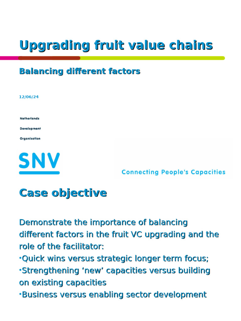 Upgrading Fruit Value Chains Strategies | PDF | Value Chain | Economies