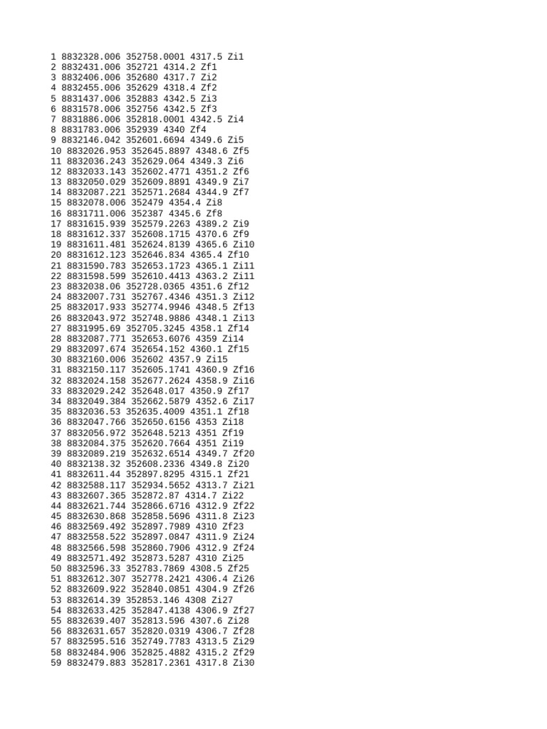 Puntos de Zanjas Coris | PDF