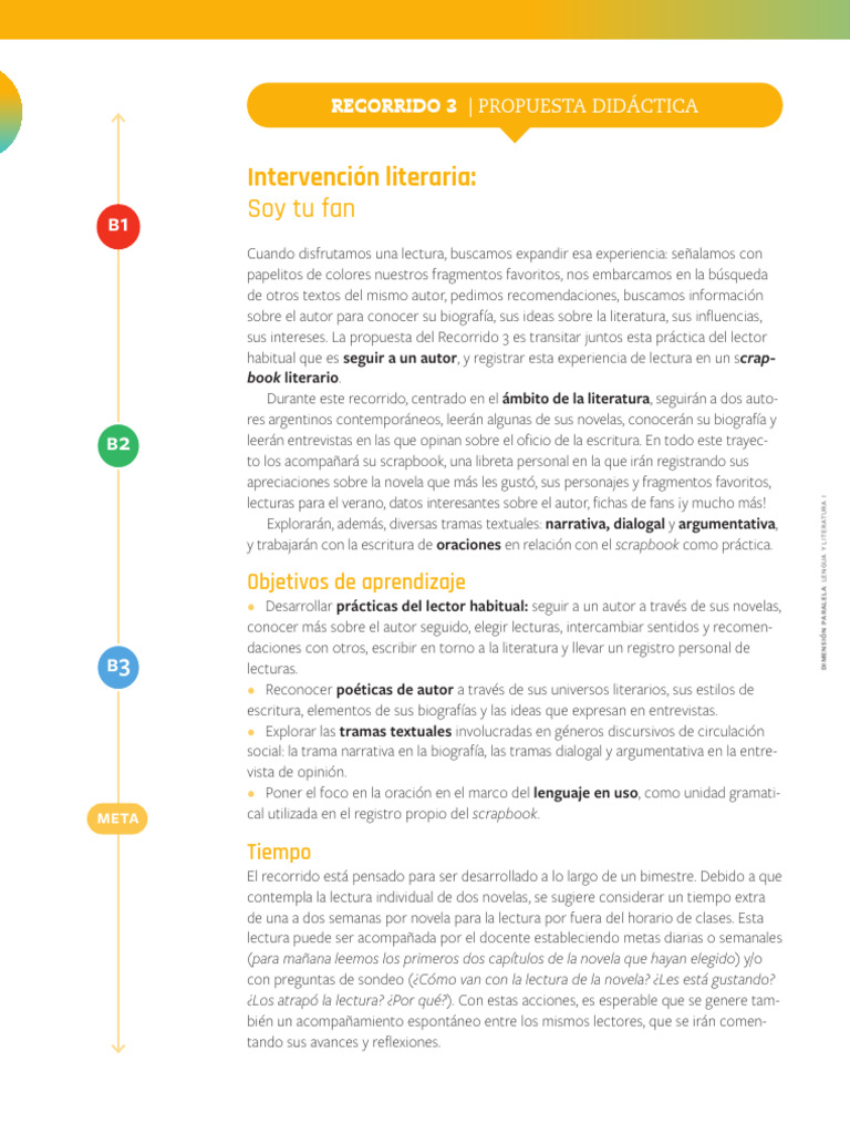 LyL 1 - DIMENSIÓN - RECORRIDO 3 - 0 | PDF | Autor | Novelas