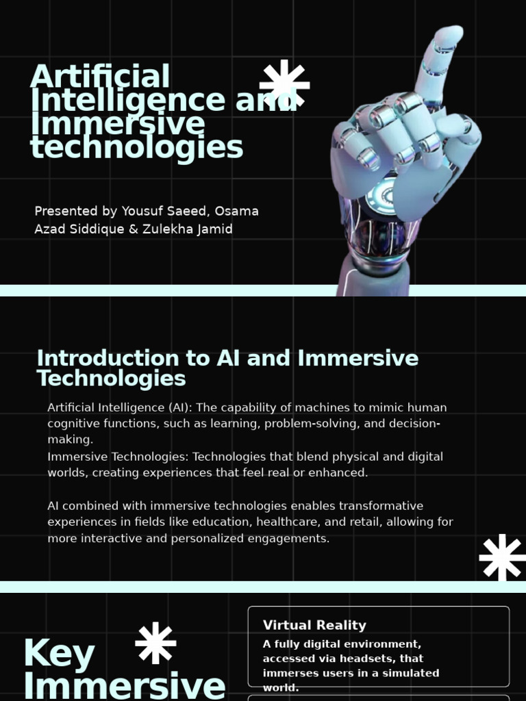AI & Immersive Tech Overview | PDF | Virtual Reality | Augmented Reality