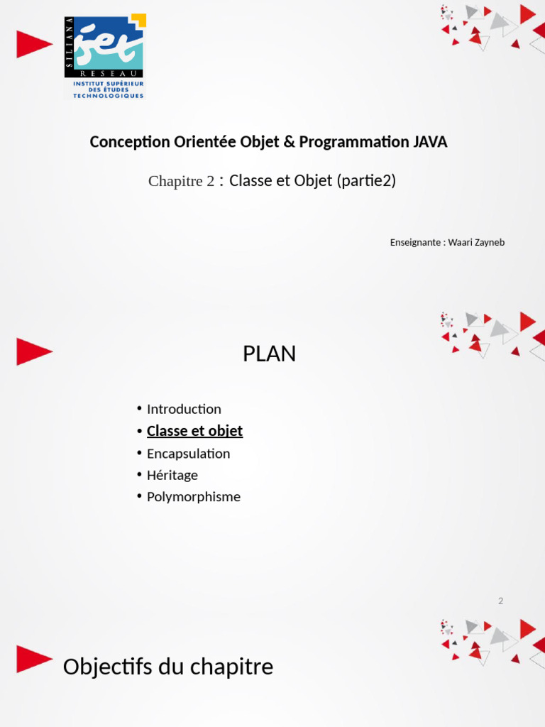 Chapitre 2 ClasseEtObjet p2 | PDF | Classe (informatique) | Java (Langage de programmation)