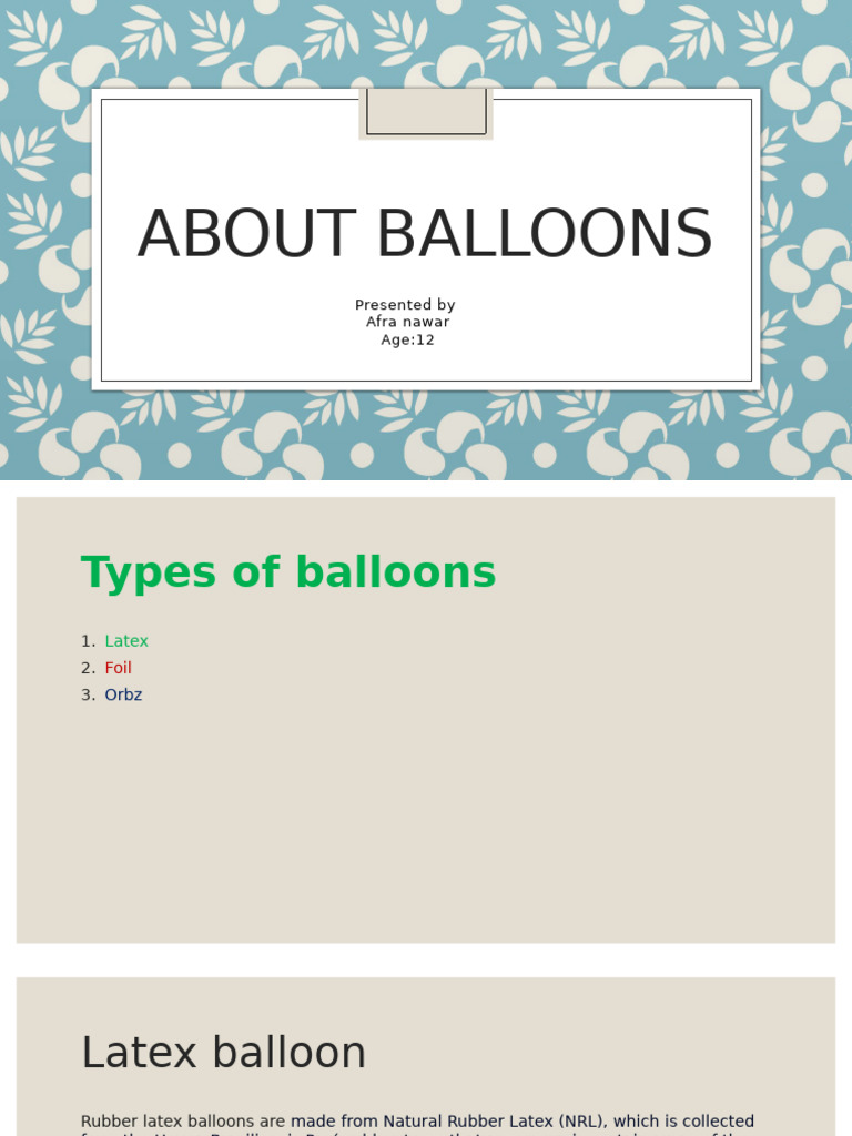 About Balloons | PDF
