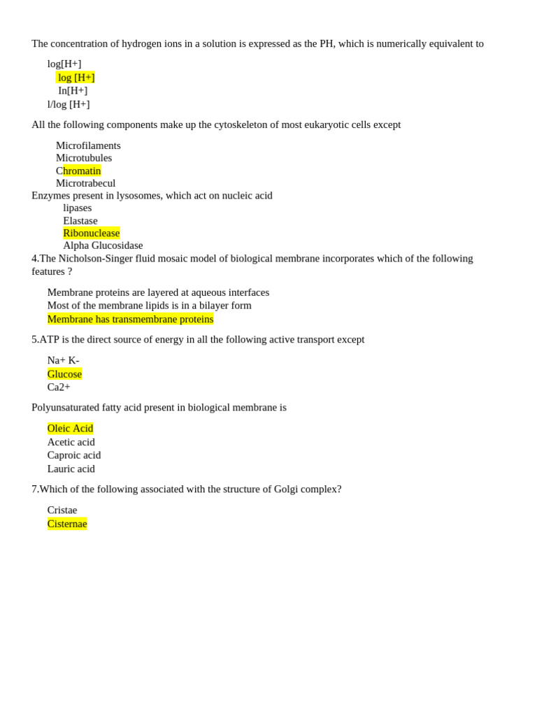 Biochemistry MCQs Solved | PDF | Amino Acid | Enzyme Inhibitor