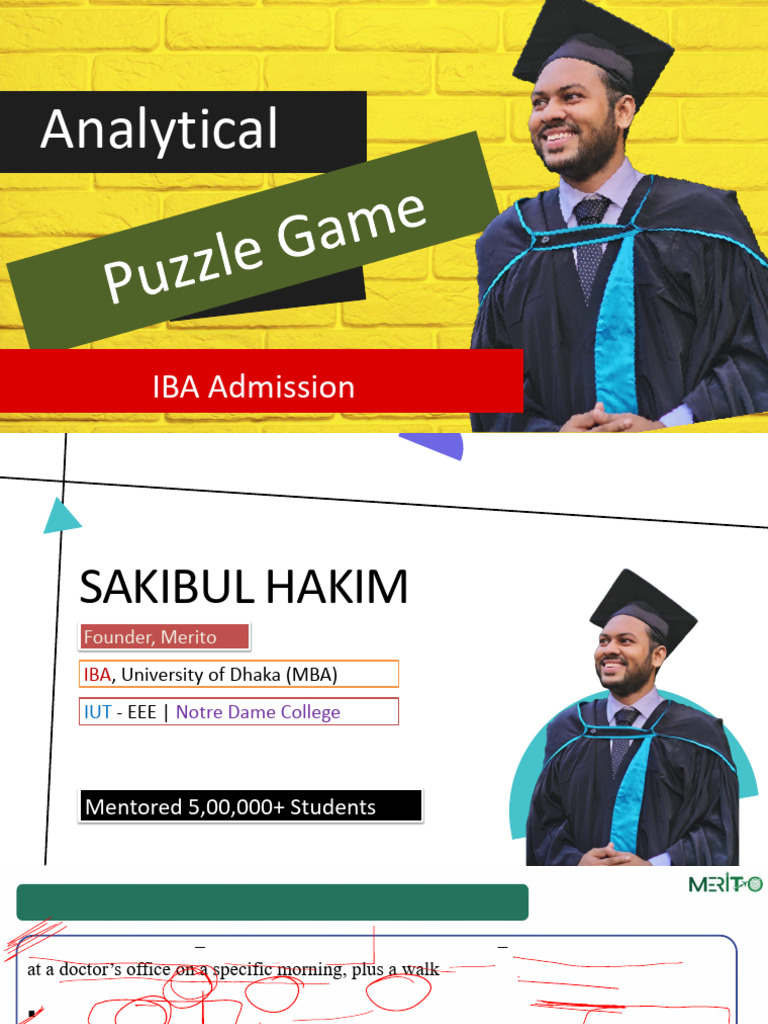 IBA Admission Analytical Reasoning Guide | PDF | Color | Blue