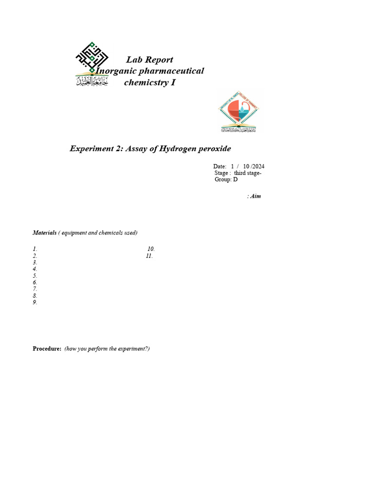 Inorganic Chemistry Reports | PDF