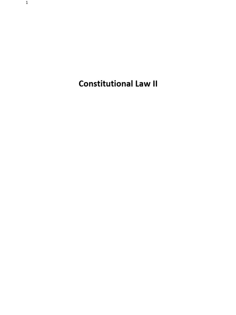 Constitutional Law II | PDF | Pardon | Justice