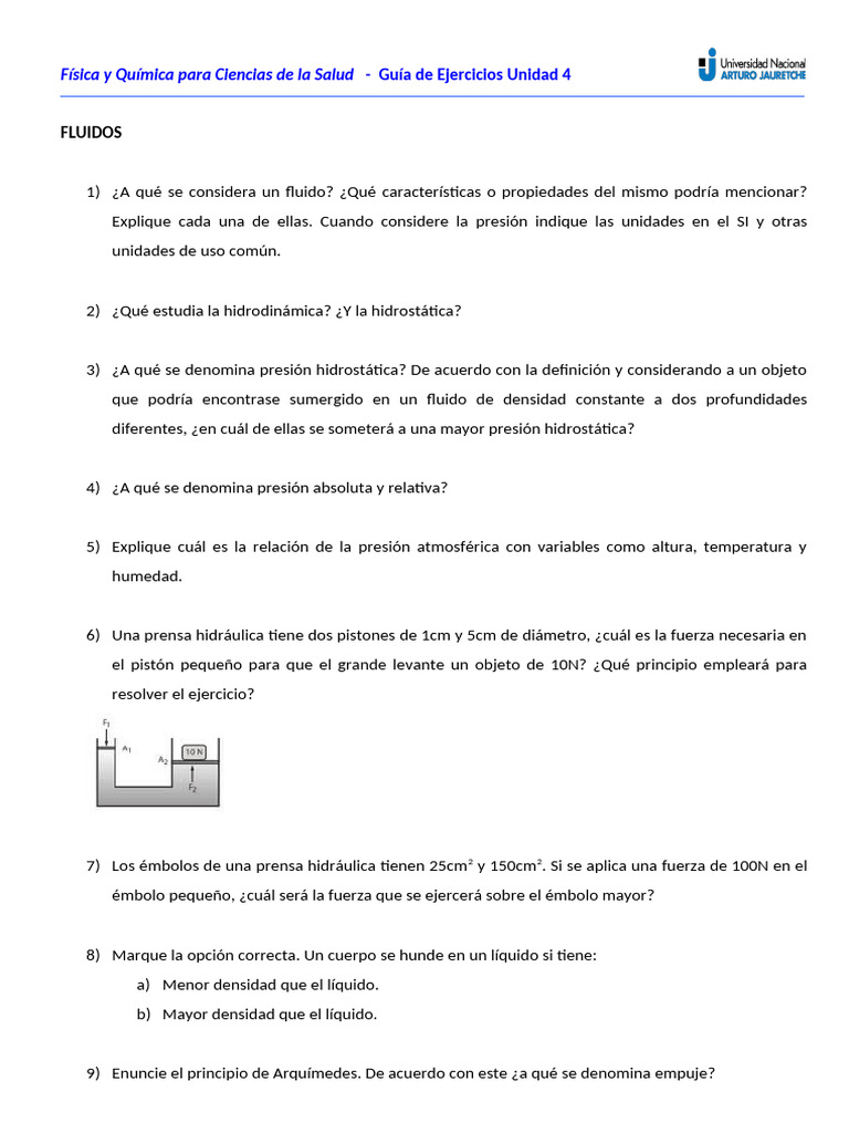 Guia 4 FLUIDOS | PDF | Densidad | Presión