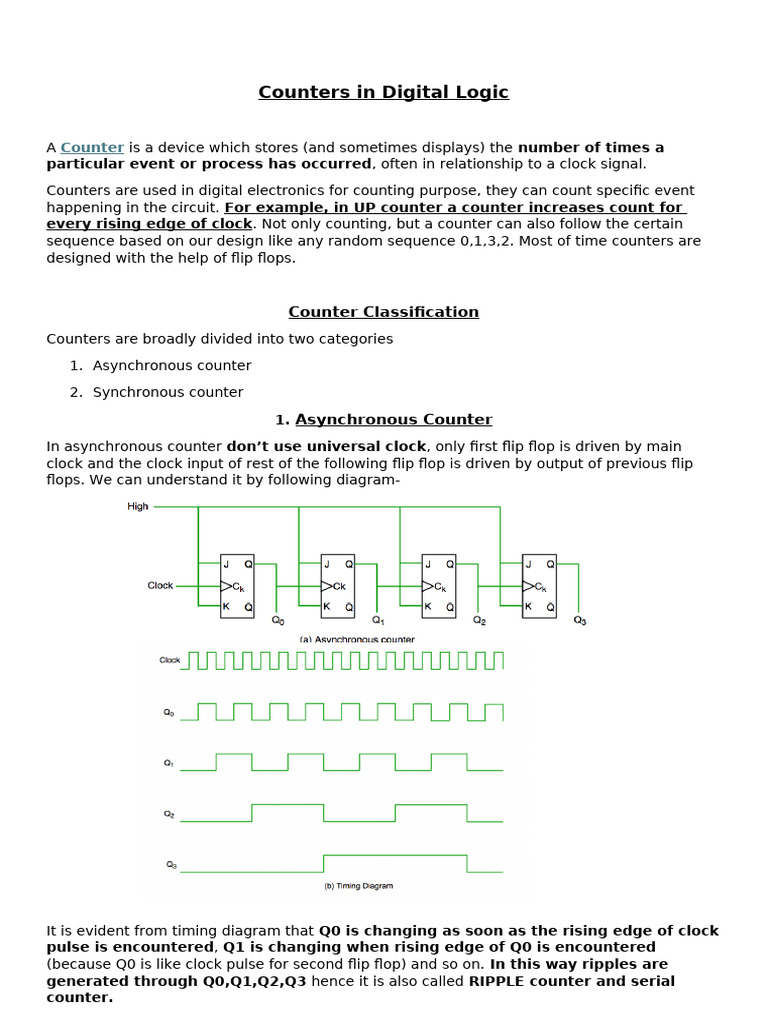 Digital Logic Counter Types | PDF | Electronic Design | Electronic ...
