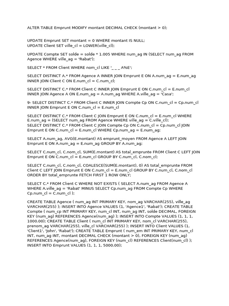 SQL Database Operations Guide | PDF