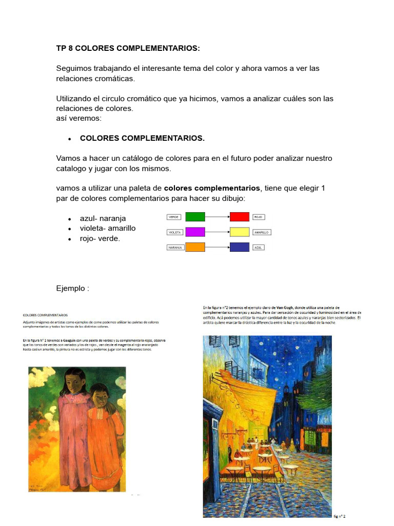 TP 8 Colores Complementarios | PDF