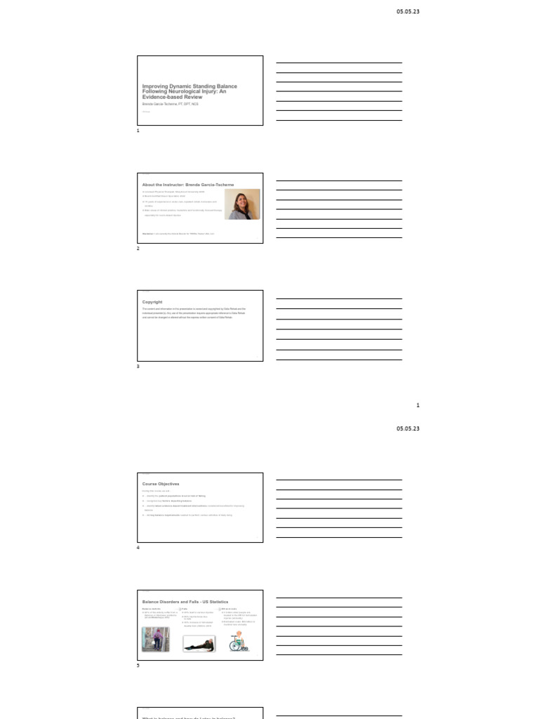 Improving Dynamic Standing Balance Following Neurological Injury: An ...