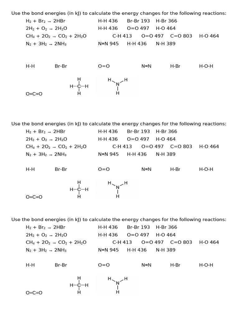 7 Bond Energies Extension | PDF