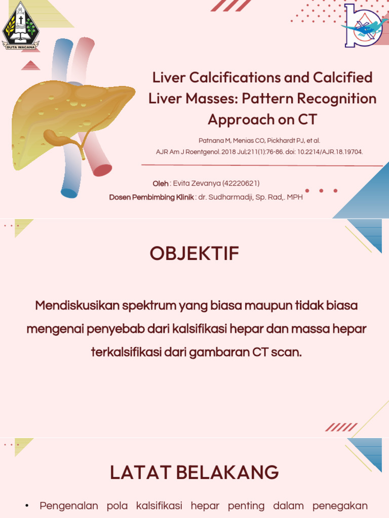 Journal Reading: Liver Calcifications and Calcified Liver Masses ...