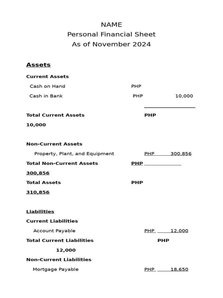 Financial Sheet | PDF
