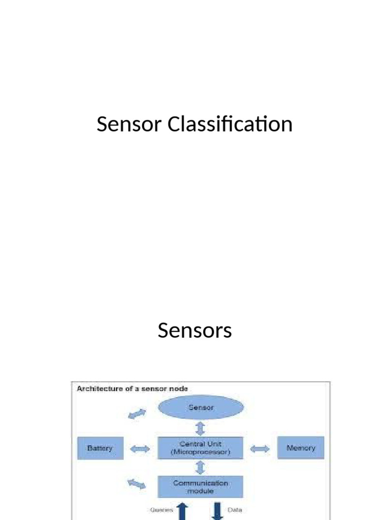Sensor Classification | PDF