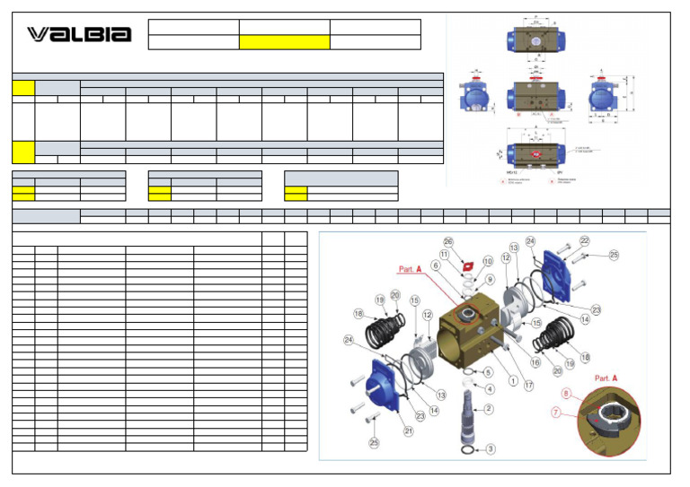 Valbia - Model 100-Series 82 - Data Sheets - BOM | PDF | Screw | Materials