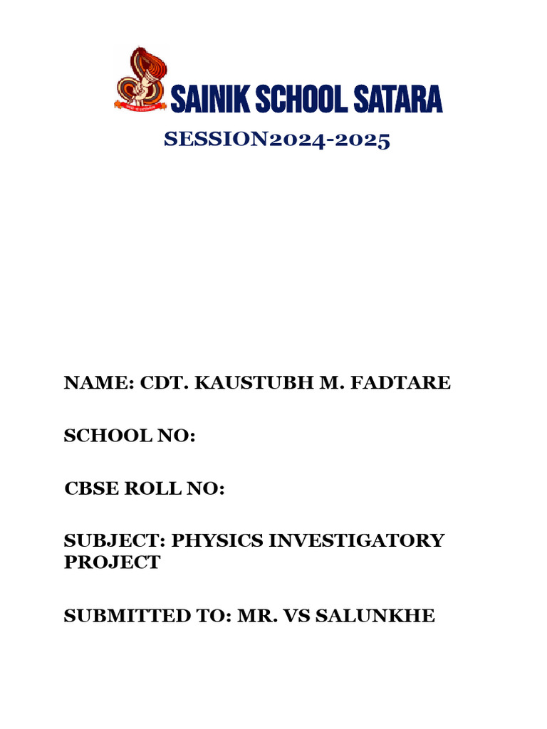 KMF 6817 Phy Proj | PDF