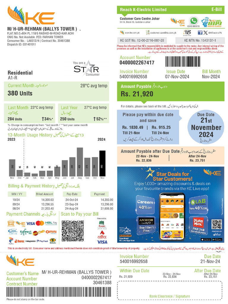 Electric Bill Calculation | PDF | Fee | Government Finances