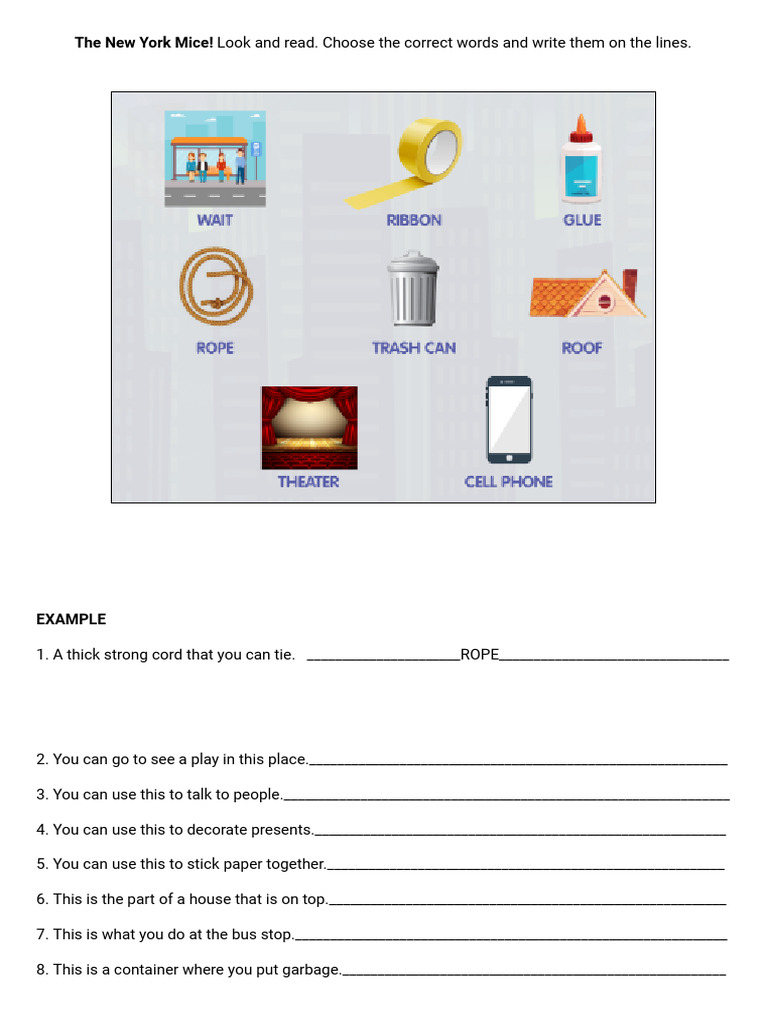 The New York Mice - Vocabulary | PDF