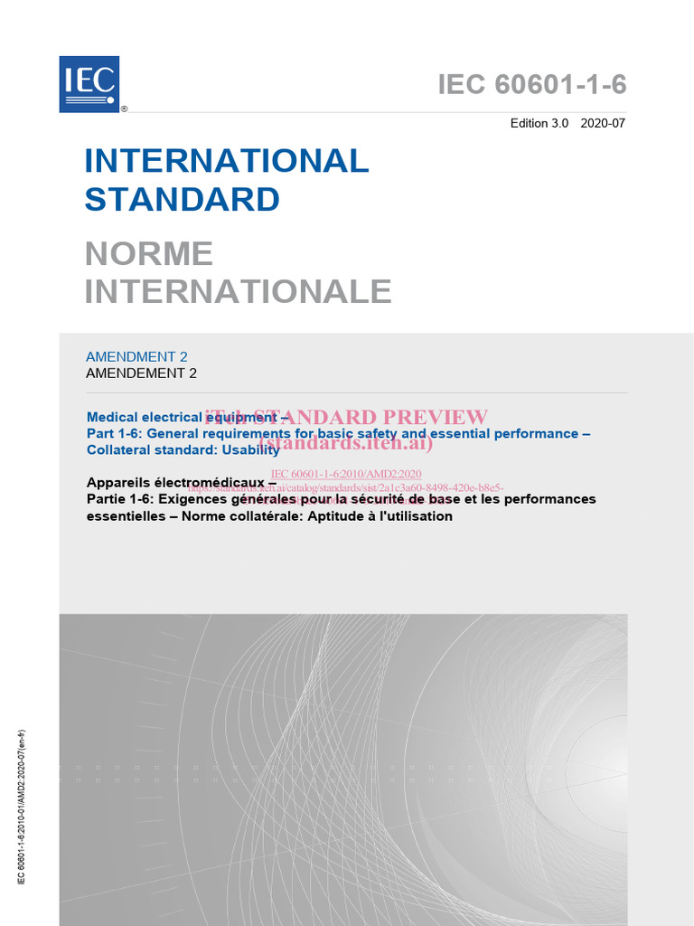 Iec 60601 1 6 2010 Amd2 2020 | PDF | Commission électrotechnique ...