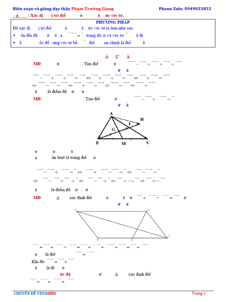 Dang 4-Xac Dinh Vi Tri Mot Diem M Thoa Man He Thuc Vec To | PDF