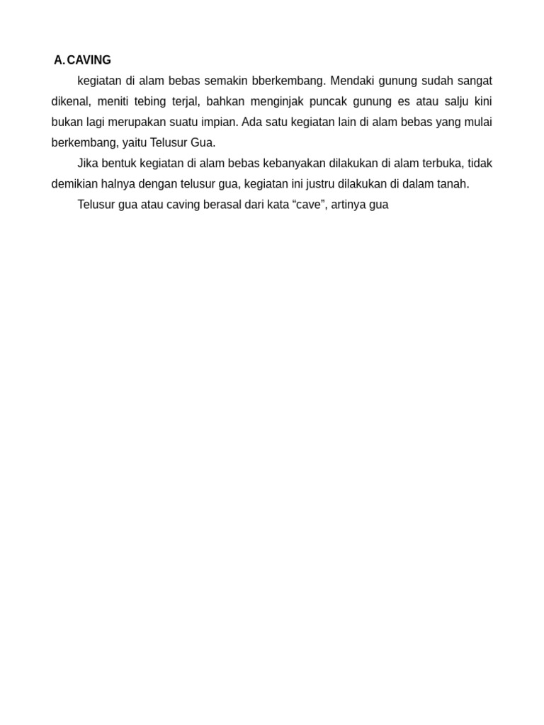 Materi Caving | PDF