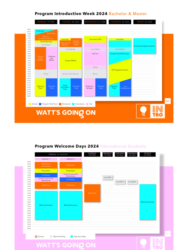 Intro Program TU/e 2024 | PDF | Meal | Lunch