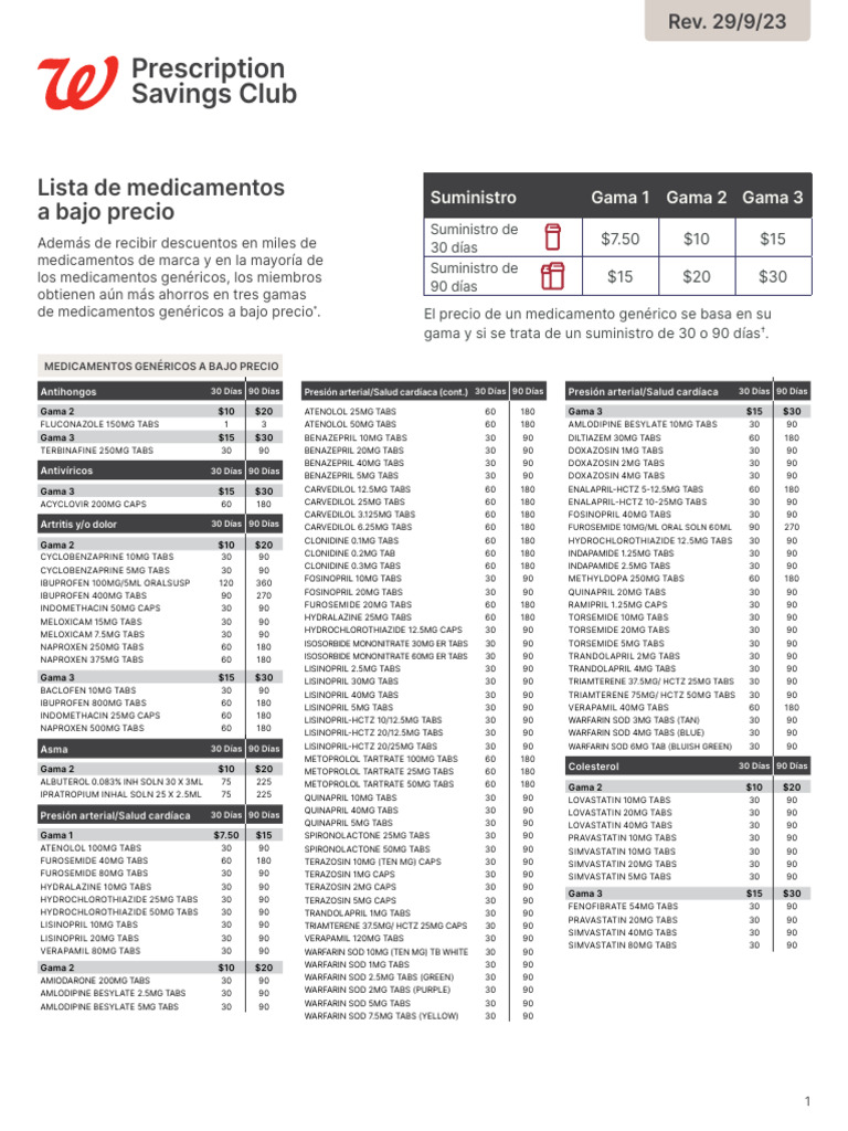 Low-Cost Generic Drug Price List | PDF | Drugs | Pharmacology